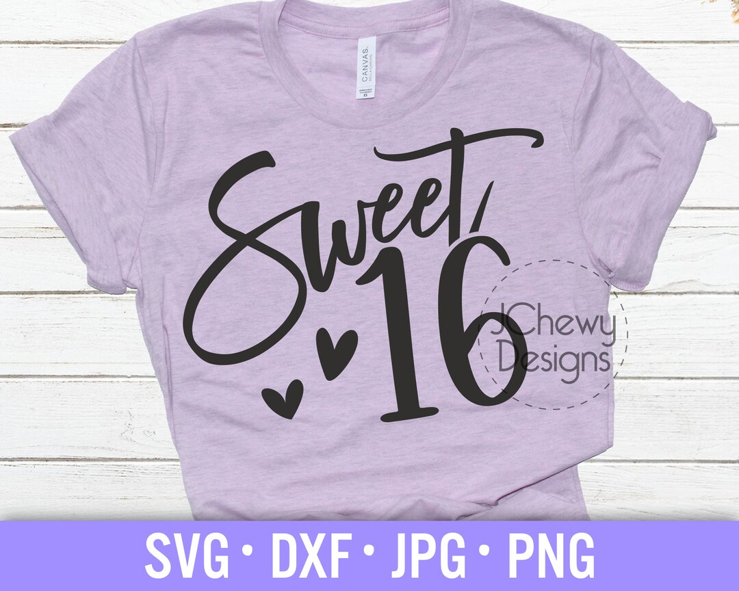 Sweet 16 SVG - 16th Birthday Svg - Sweet Sixteen Svg - Birthday Svg ...