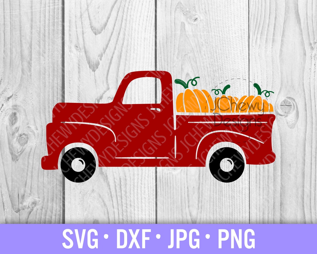 Pumpkin Truck SVG - Fall Truck Svg - Vintage Truck Svg - Harvest Truck ...