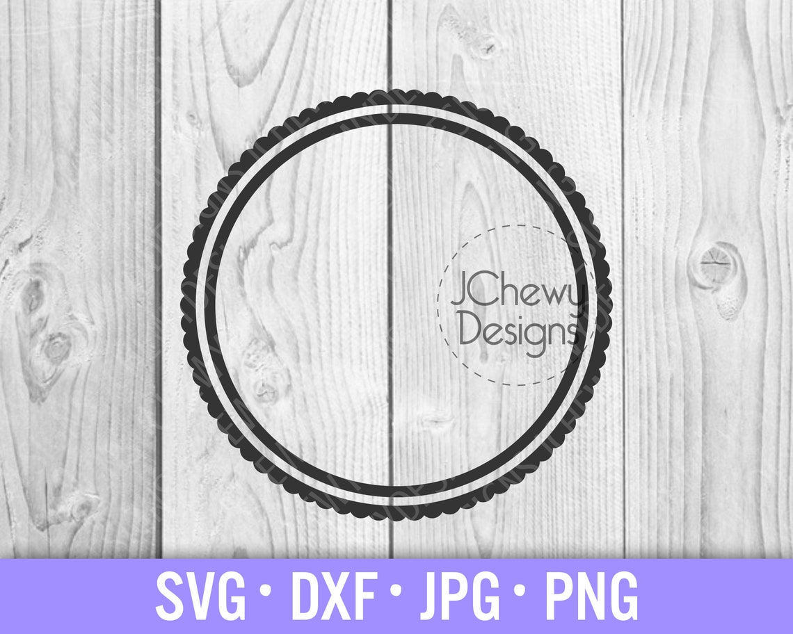 Scallop Monogram SVG Scallop Frame Svg Circle Monogram Svg - Etsy