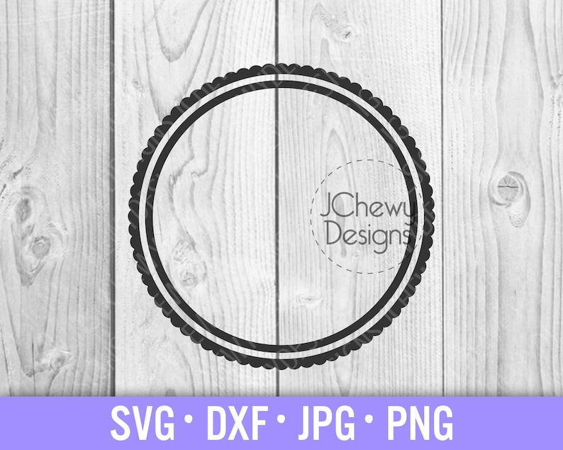 Scallop Monogram SVG Scallop Frame Svg Circle Monogram Svg - Etsy