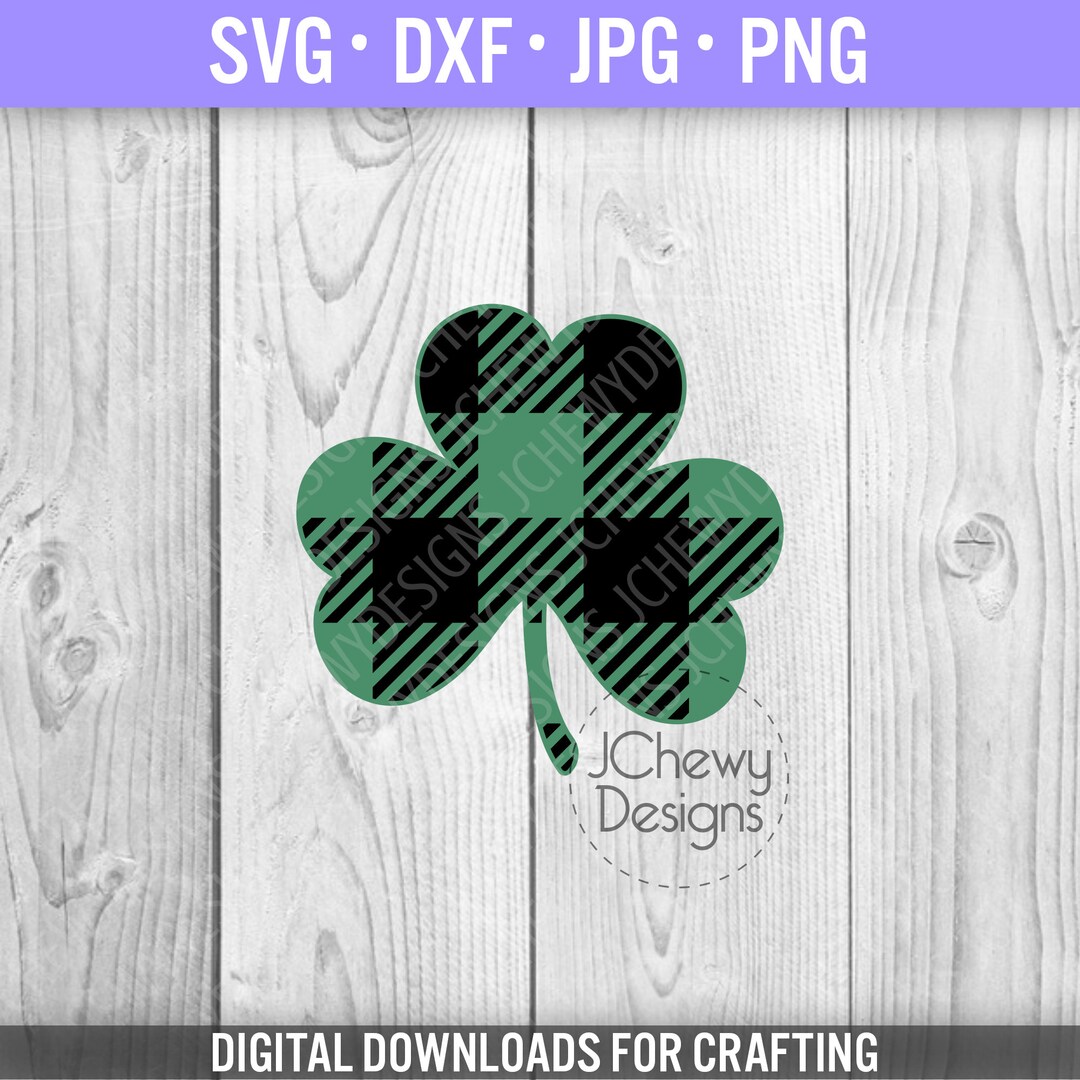 Trébol a cuadros SVG Día de San Patricio svg Trébol svg Trébol irlandés ...