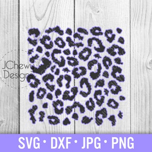 Fuzzy Leopard Print With Offset SVG - Fuzzy Leopard Print Svg - Cheetah ...