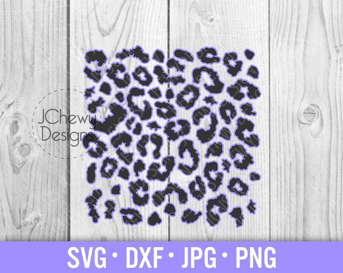 Leopard Print SVG, Fuzzy Leopard SVG Pattern Tile, Cheetah Svg for ...