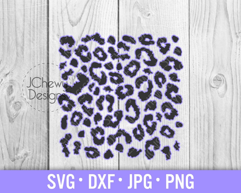 Fuzzy Leopard Print With Offset SVG Fuzzy Leopard Print Svg - Etsy