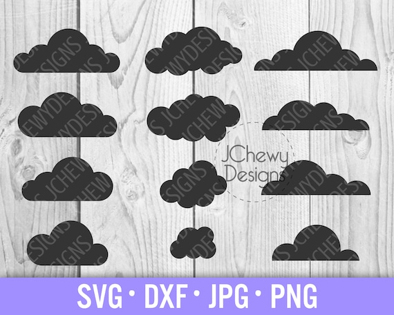 Clouds SVG Fluffy Cloud Svg Cloud Print Svg Sky Svg | Etsy