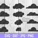 Clouds SVG Fluffy Cloud Svg Cloud Print Svg Sky Svg Svg, Dxf, Png, Jpg ...