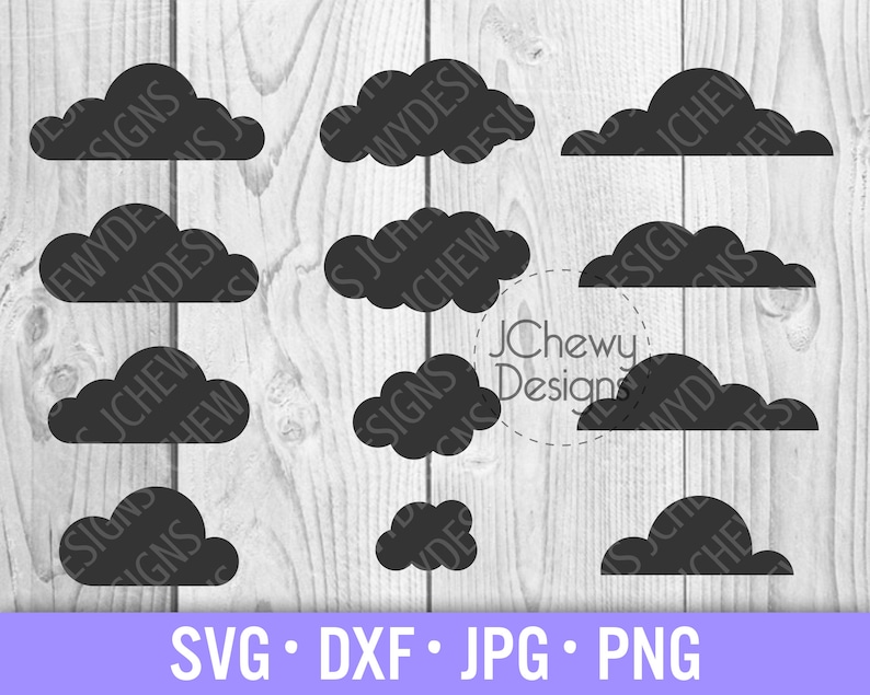 Clouds SVG - Fluffy Cloud Svg - Cloud Print Svg - Sky Svg - Svg, Dxf ...