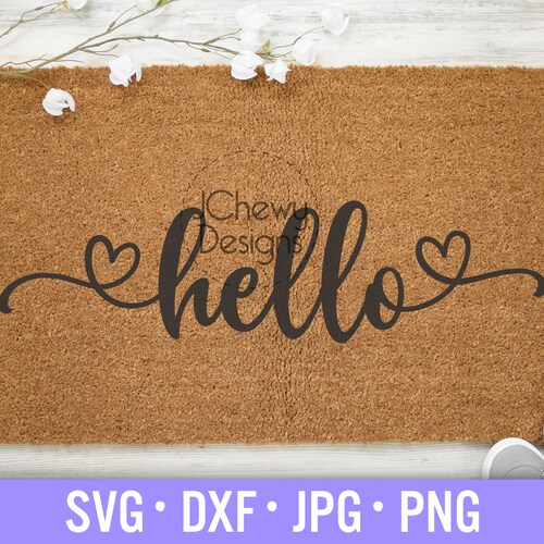 Hello SVG Door Mat Svg Front Door Svg Welcome Svg Svg - Etsy