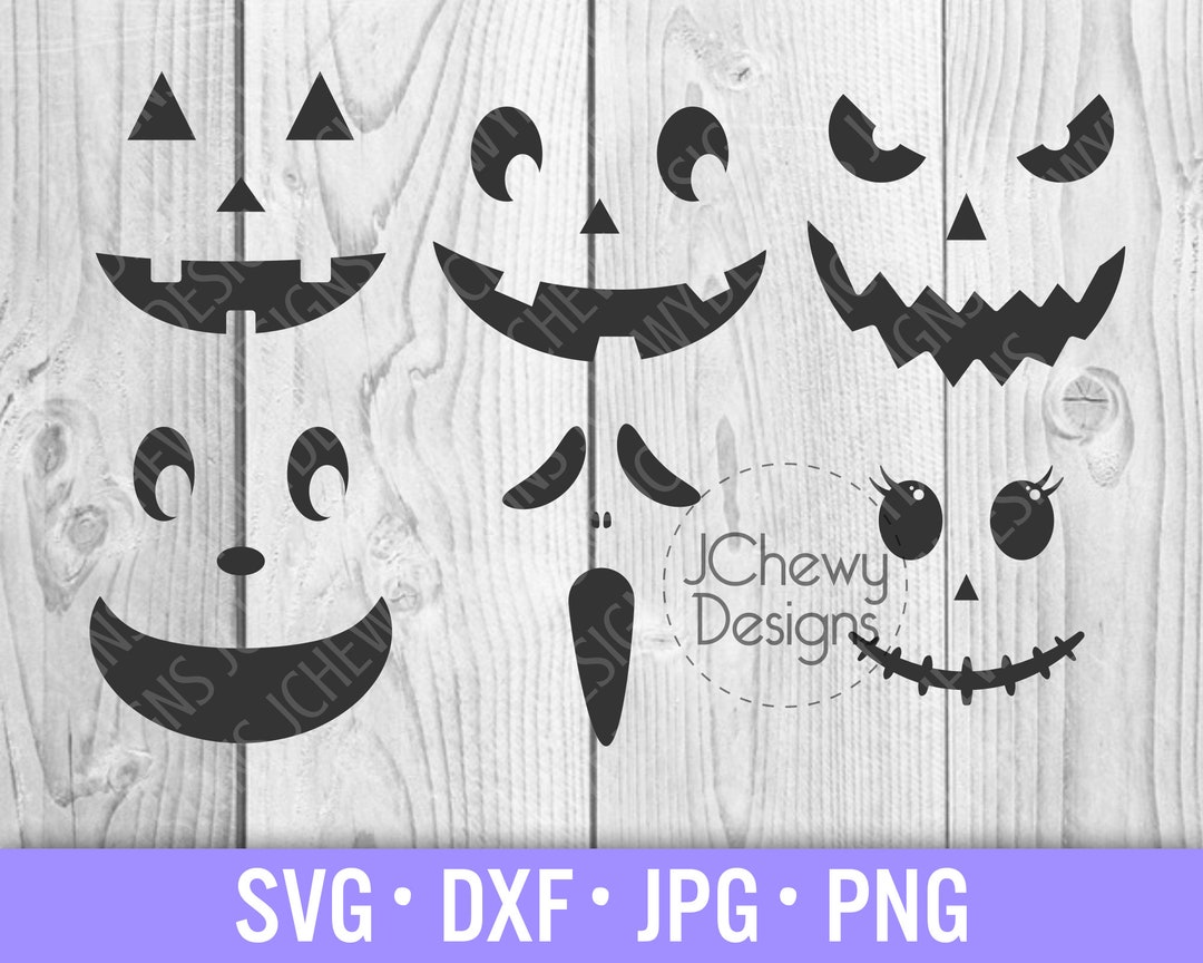Pumpkin Faces SVG - Halloween Svg - Fall Bundle Svg - Spooky Svg - Svg ...
