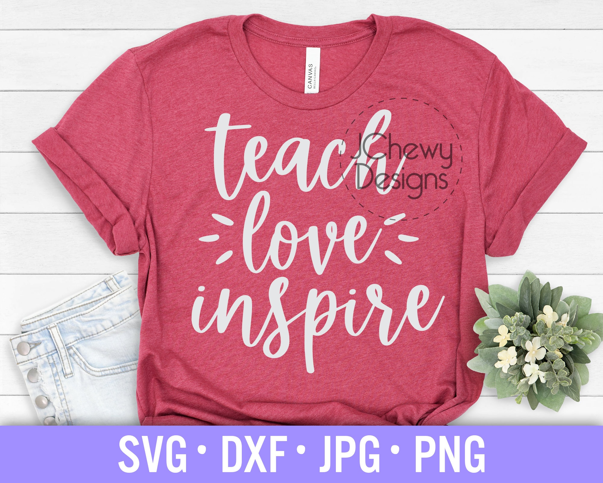 Teach Love Inspire SVG Teacher Svg School Svg Teach Svg - Etsy