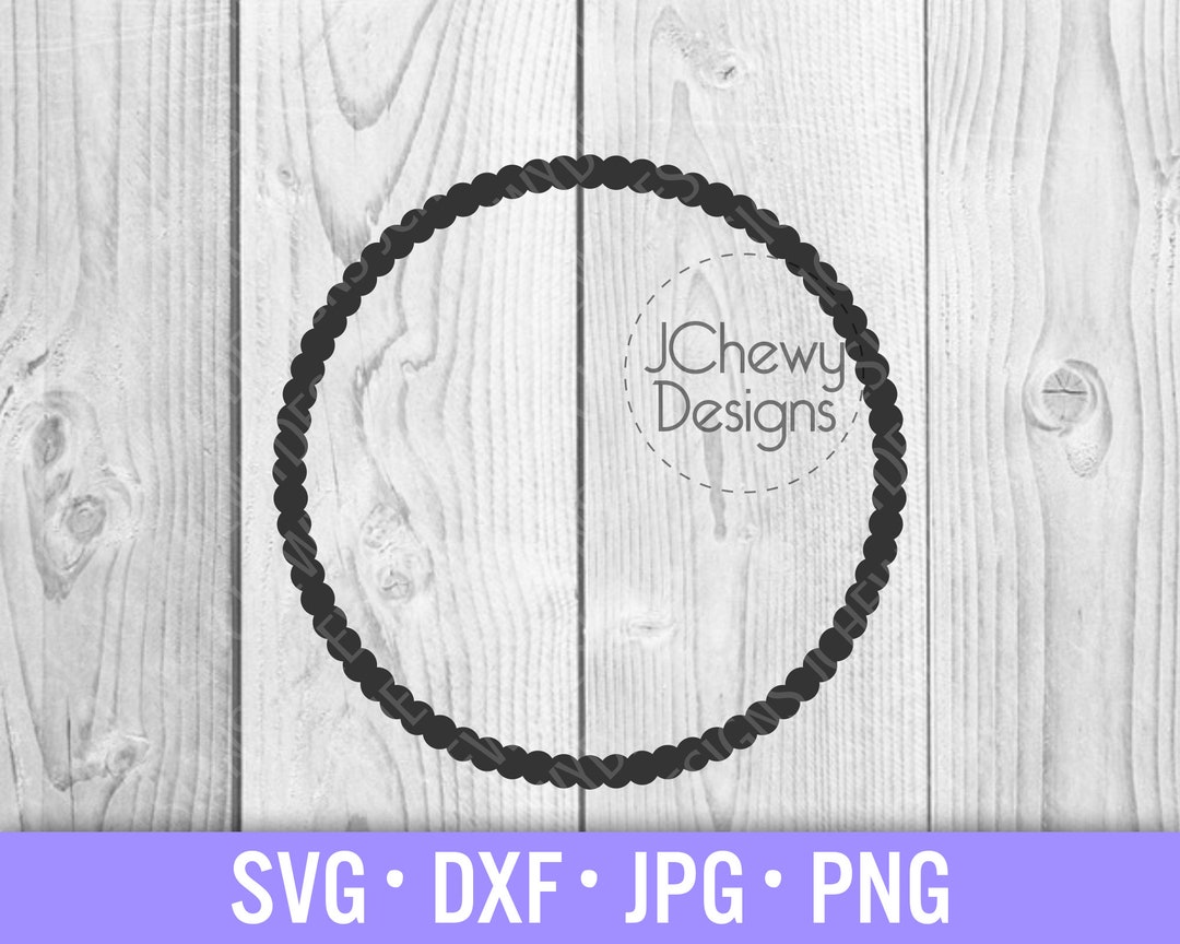 Beaded Circle Monogram SVG - Circle Border Svg - Monogram Border Svg ...