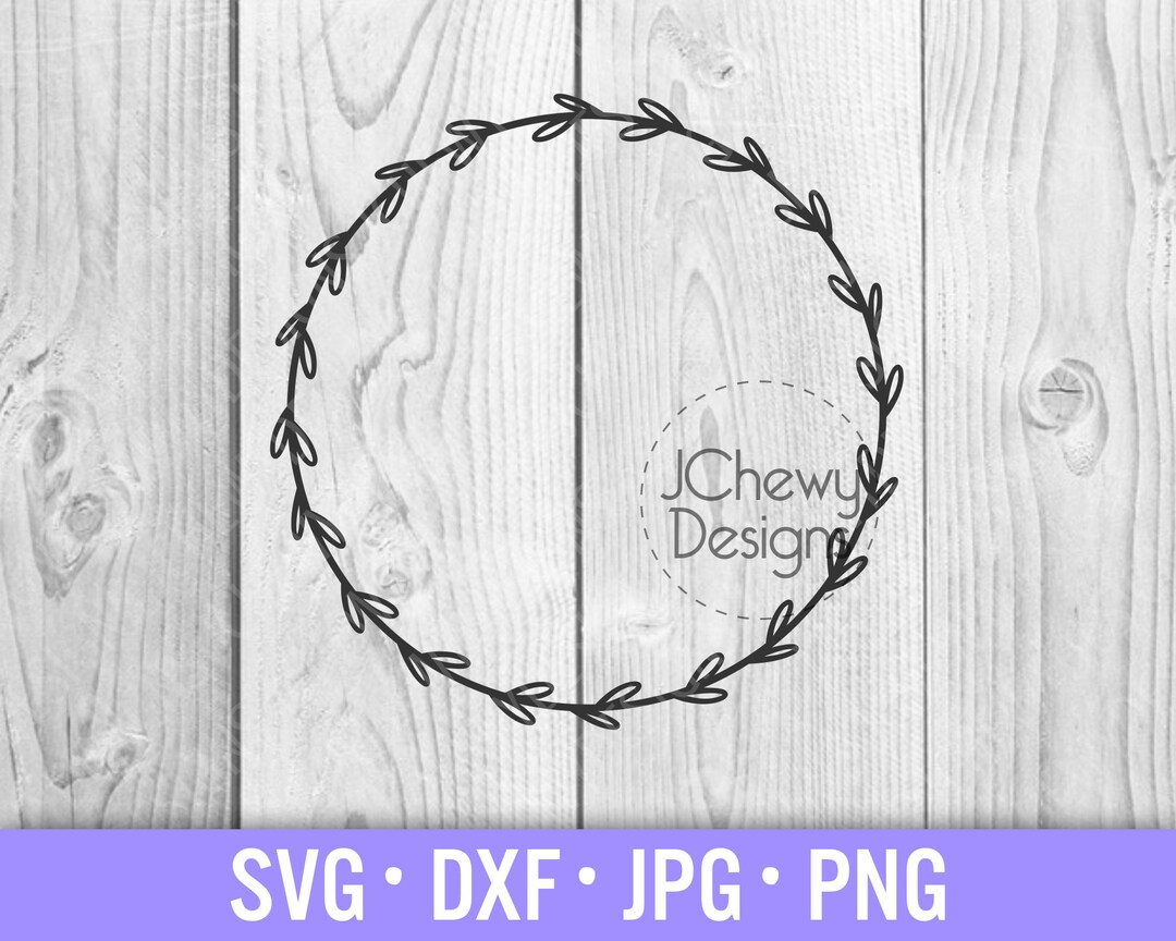 Leaf Wreath Monogram SVG - Leaf Wreath Svg - Monogram Border Svg ...