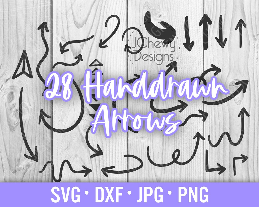 Hand Drawn Arrows SVG - Arrows Svg - Arrow Clipart Svg - Doodle Arrows ...
