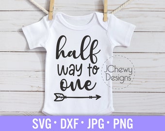 Halfway to One Svg | Etsy