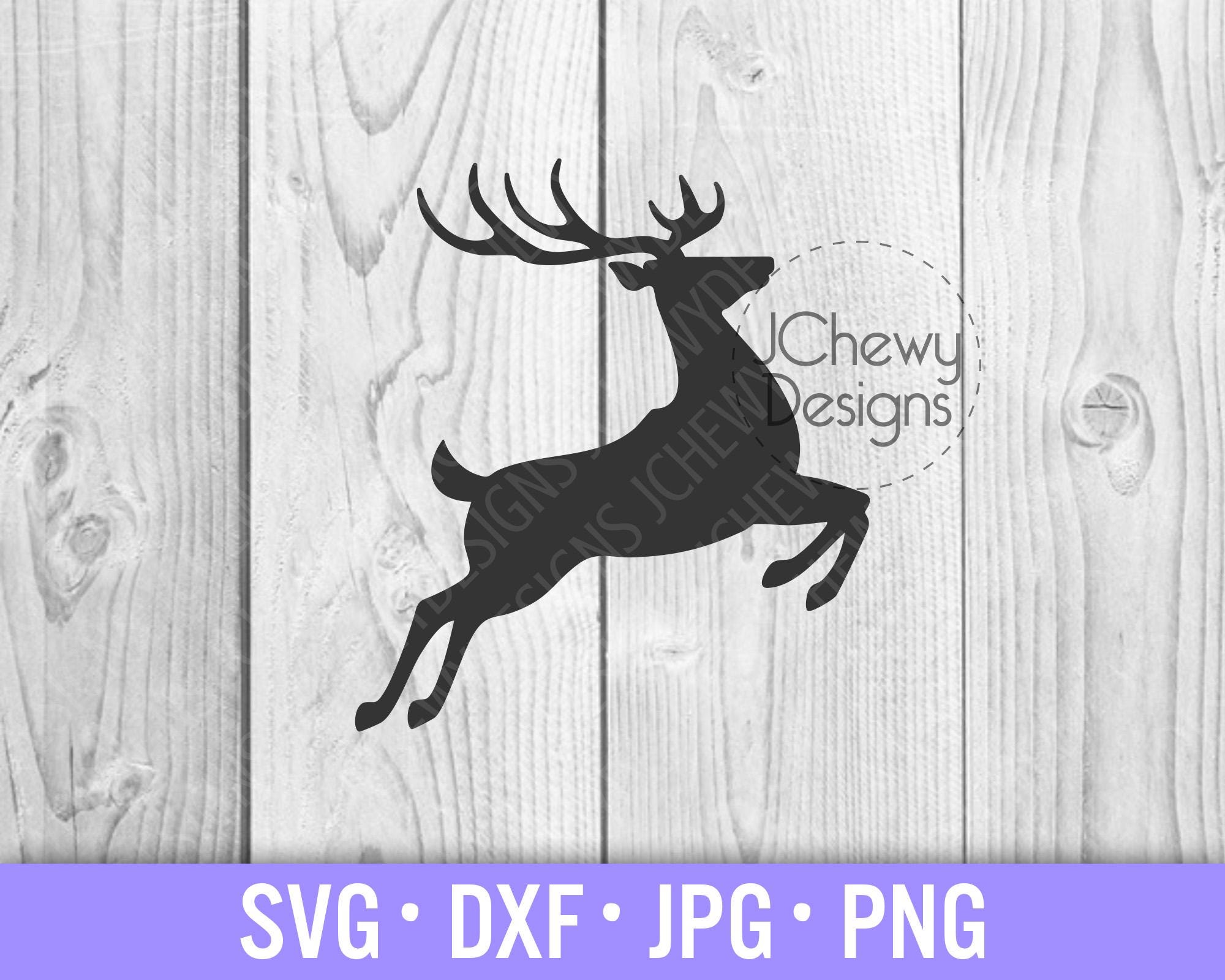 Leaping Reindeer SVG - Deer Svg - Santa Reindeer Svg - Reindeer Svg ...