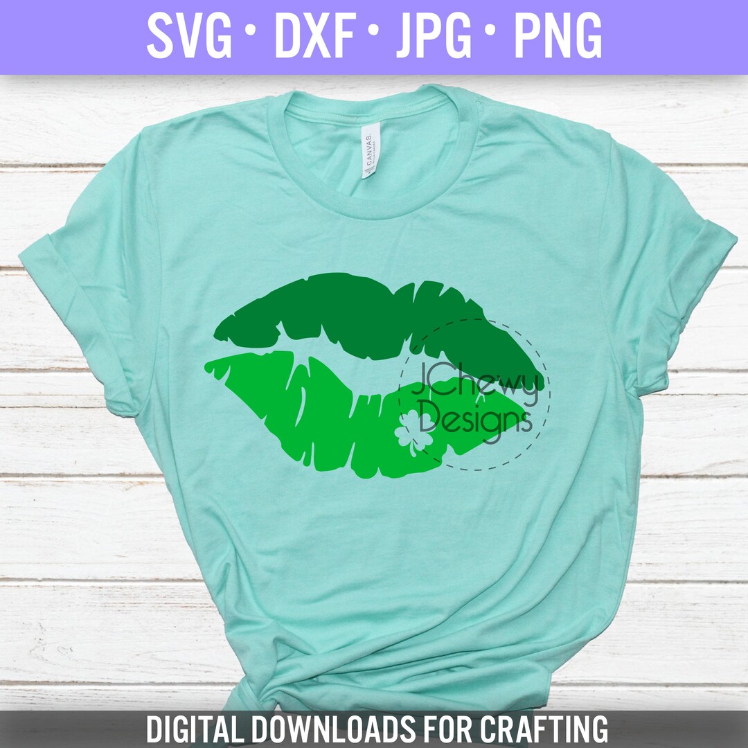 Irish Lips SVG - St Patricks Day Svg - Clover Lips Svg - Green Lips Svg ...