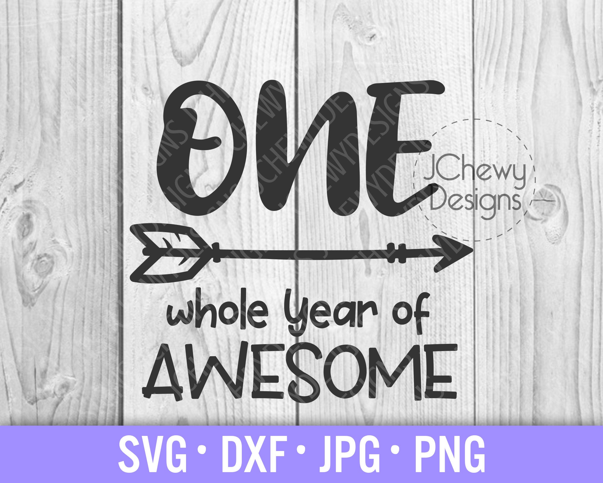 One Whole Year of Awesome SVG First Birthday Svg 1st | Etsy