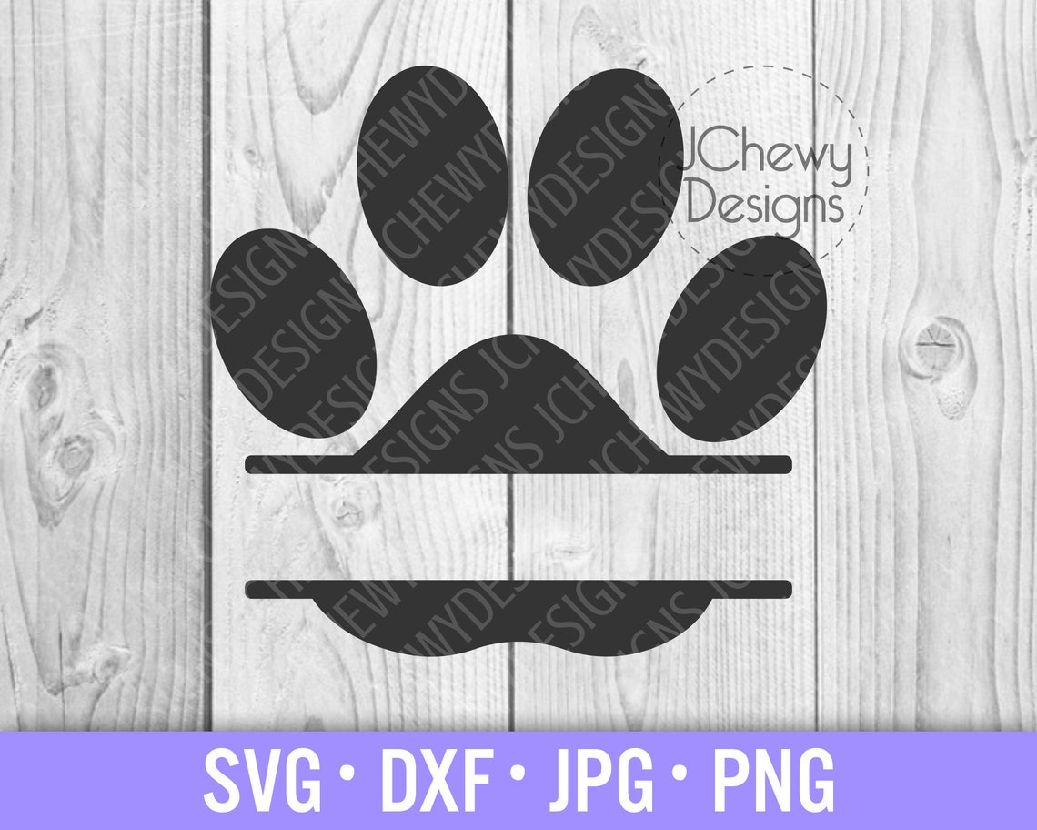Paw Monogram SVG Pet Monogram Svg Paw Print Svg Dog Paw - Etsy