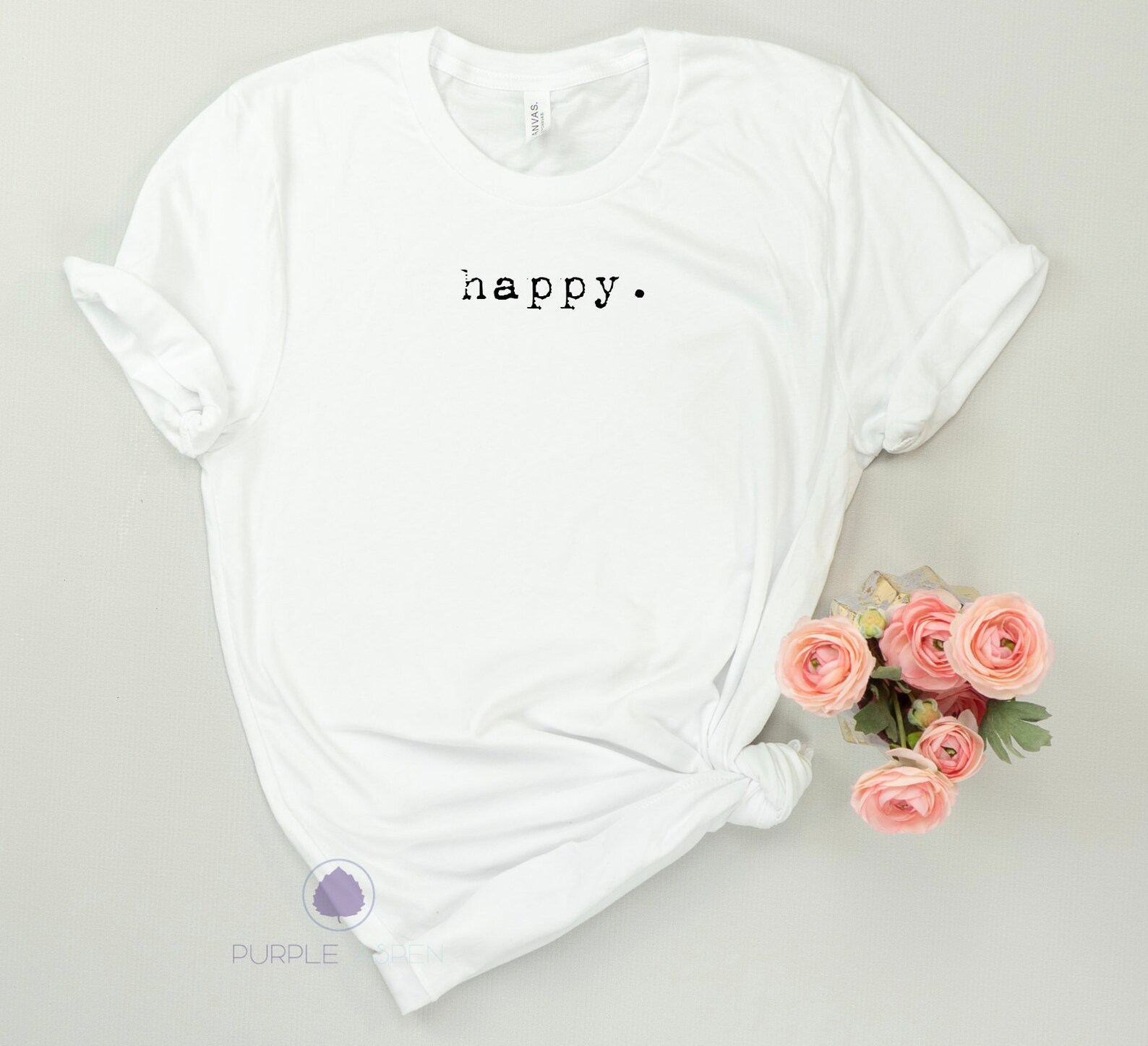 Happy T Shirt / Happy Shirt / Happy Shirts / Happy Clothing / One Word ...