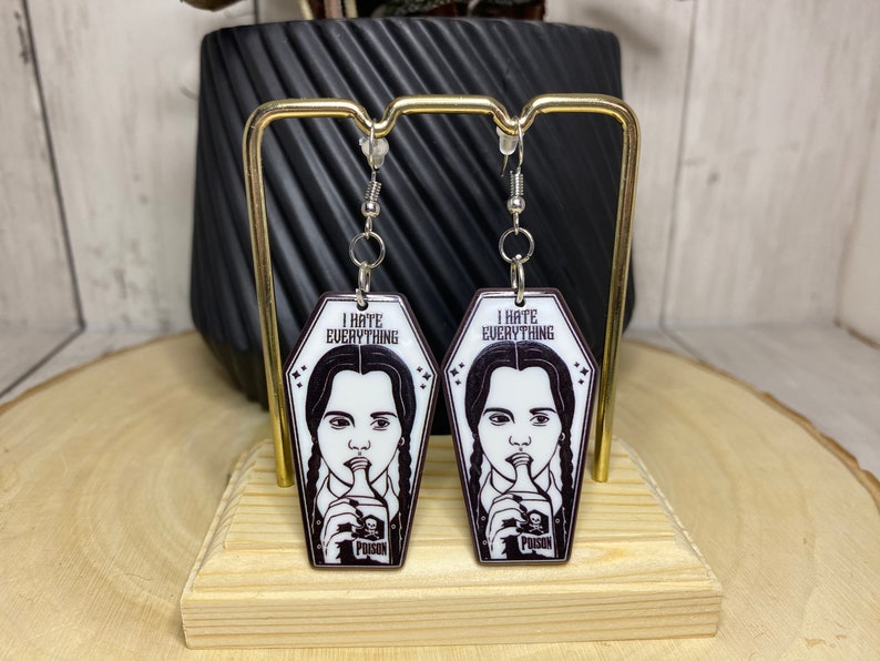 The Addams Family Wednesday Addams Halloween Earrings Gothic Earrings ...