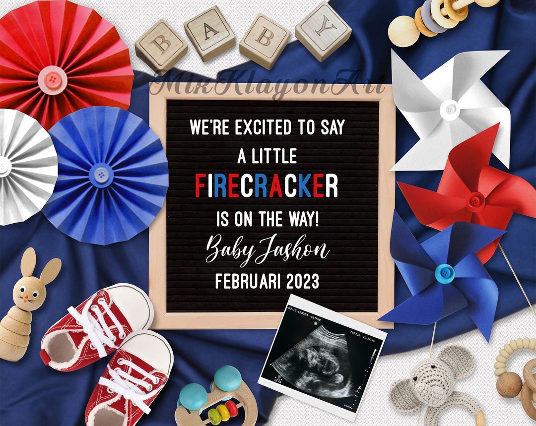 4th of July Pregnancy Announcement Digital, 4th of July Baby ...