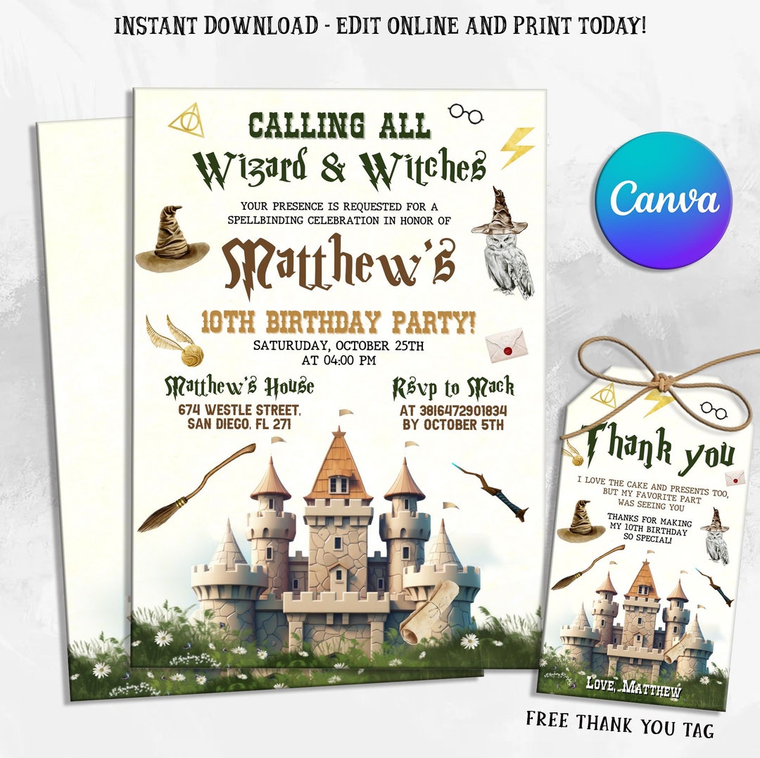 Editable Birthday Party Invitation, Digital Invitation, Editable With ...