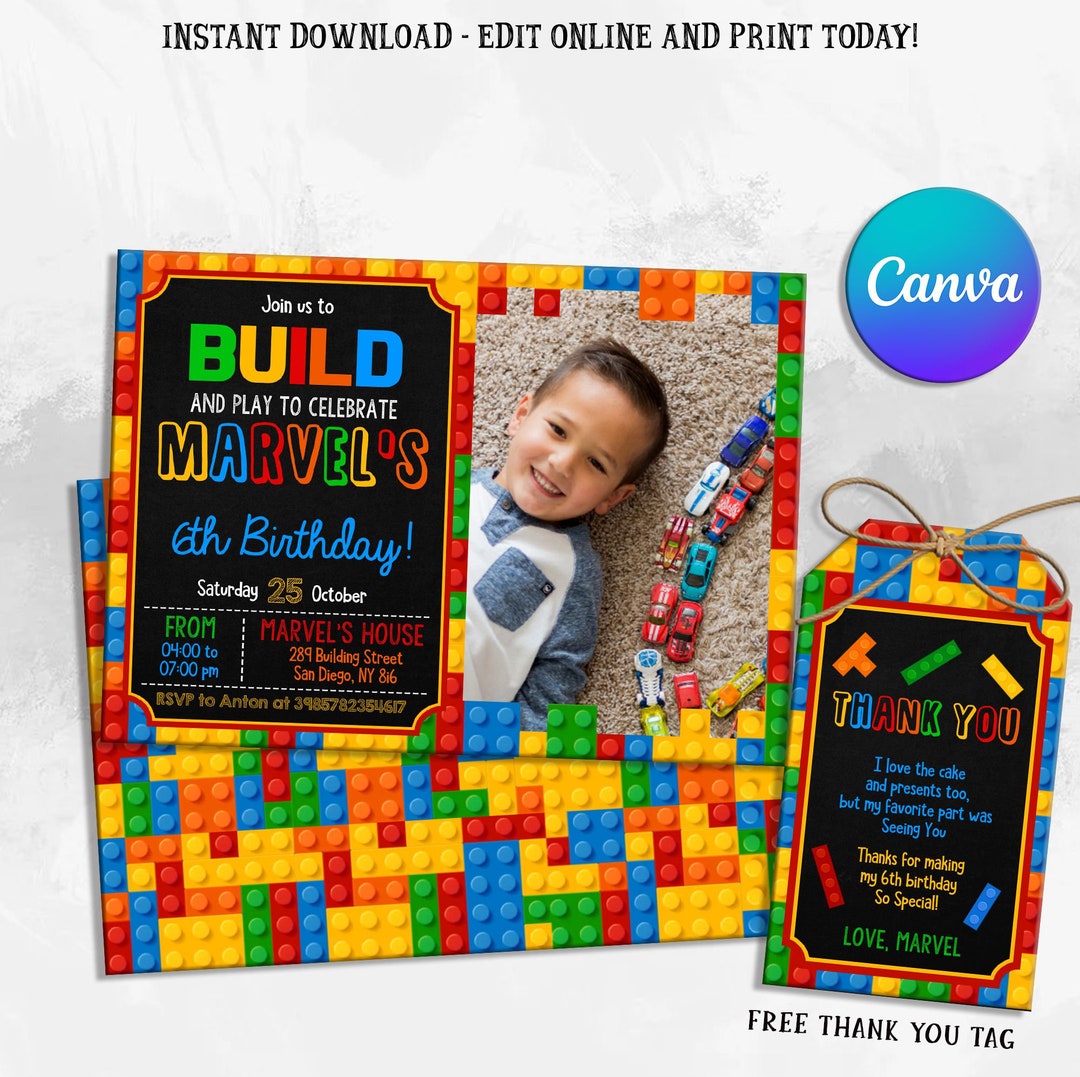 Editable Birthday Party Invitation, Digital Invitation, Instant ...