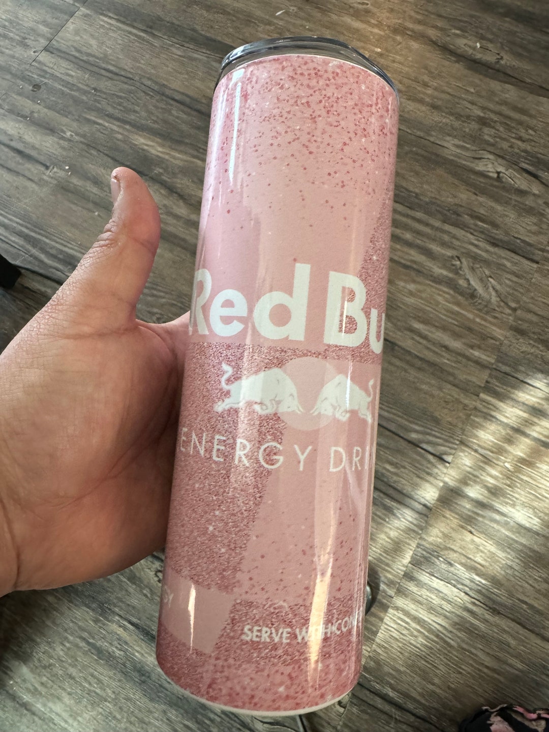Pink rose 20 Ounce Red Bull Inspired Stainless Steel Tumbler With Lid ...