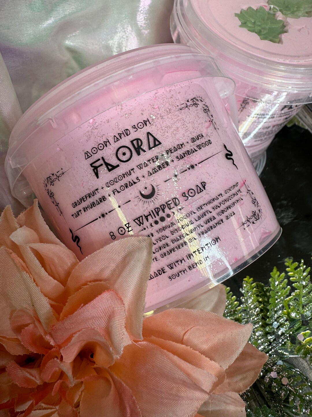 FLORA Whipped Soap Shaving Soap 8 Oz Grapefruit Coconut Water Peach ...