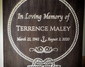 Memorial Plaque Coworker - Etsy
