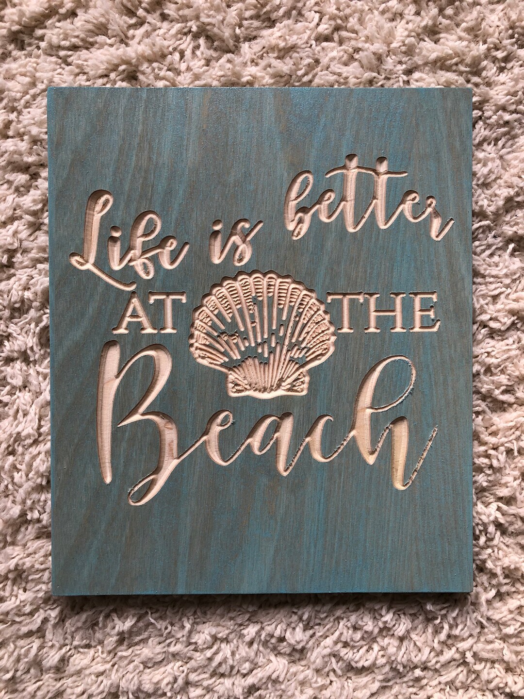 Carved Wood Sign Life is Better at the Beach - Etsy
