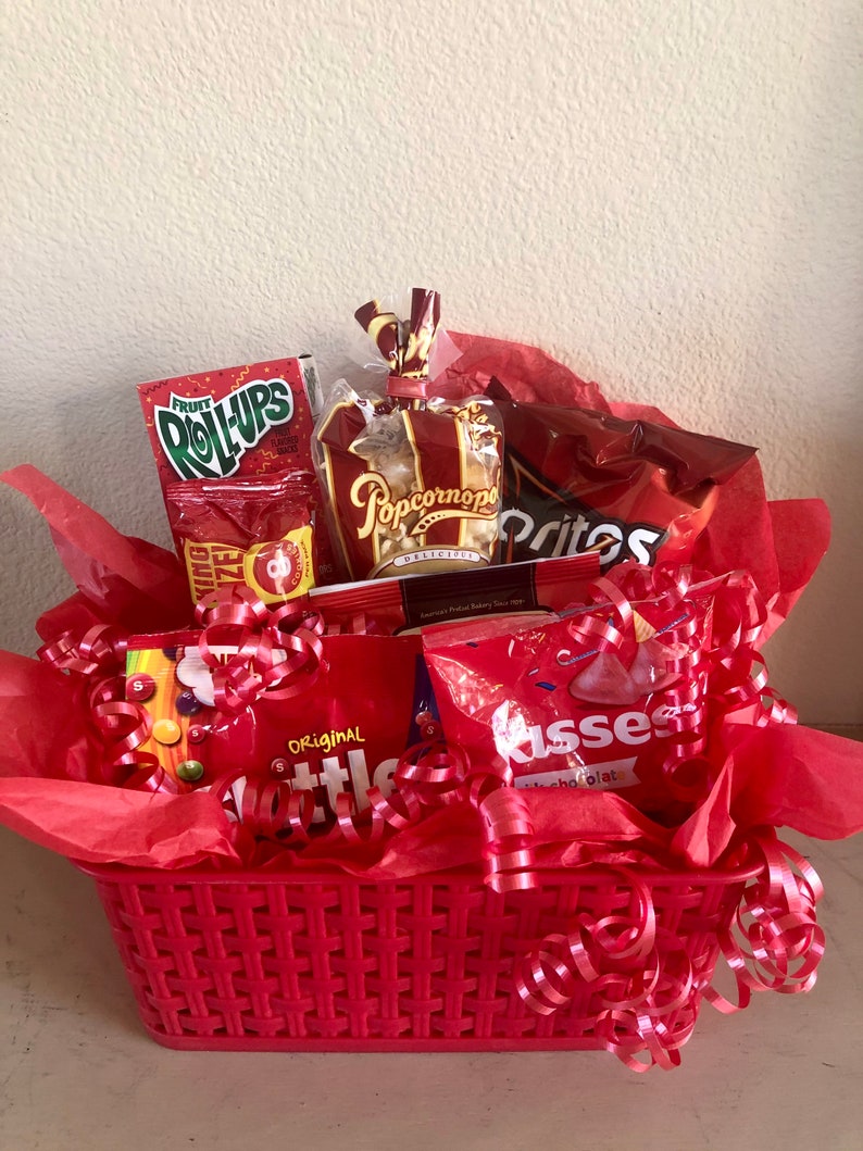 Color Themed Gift Basket Snack Basket Thank You Thinking - Etsy
