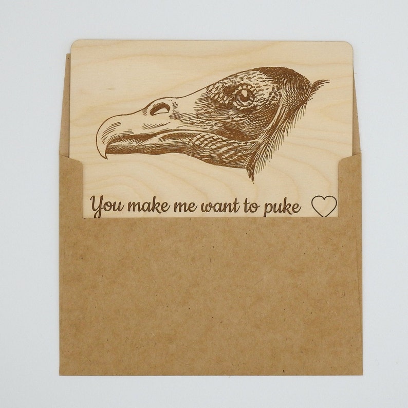 Turkey Vulture Card, Funny Anniversary, Baltic Birch Wood - Etsy