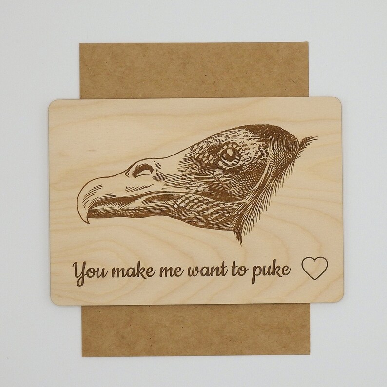 Turkey Vulture Card, Funny Anniversary, Baltic Birch Wood - Etsy