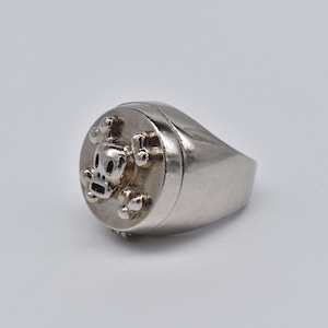 Vintage Paul Frank Scurvy Skull Metal Secret Compartment Ring Circa ...