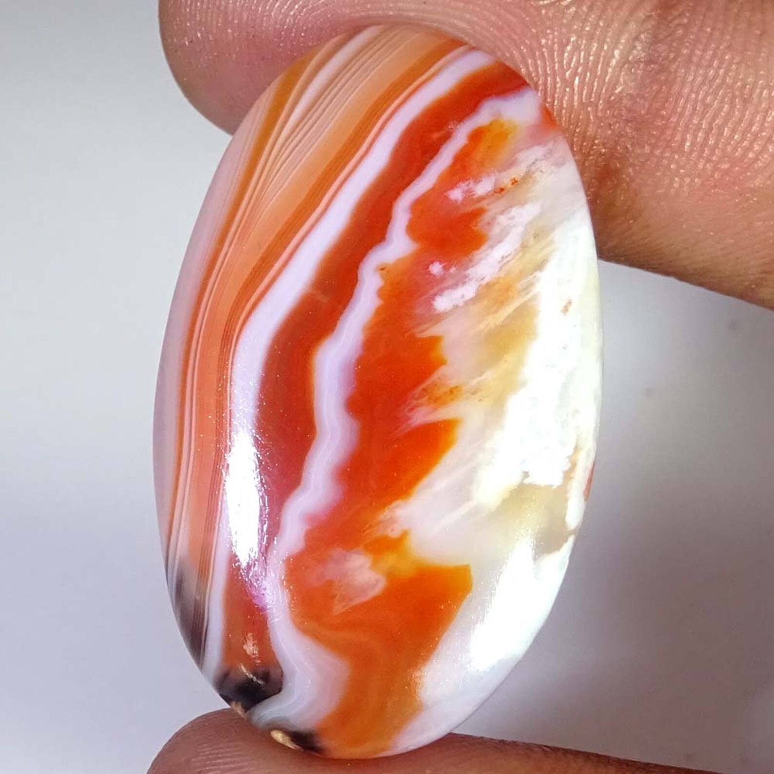 100% Natural Red Designer BANDED AGATE Cabochon Gemstone Loose | Etsy
