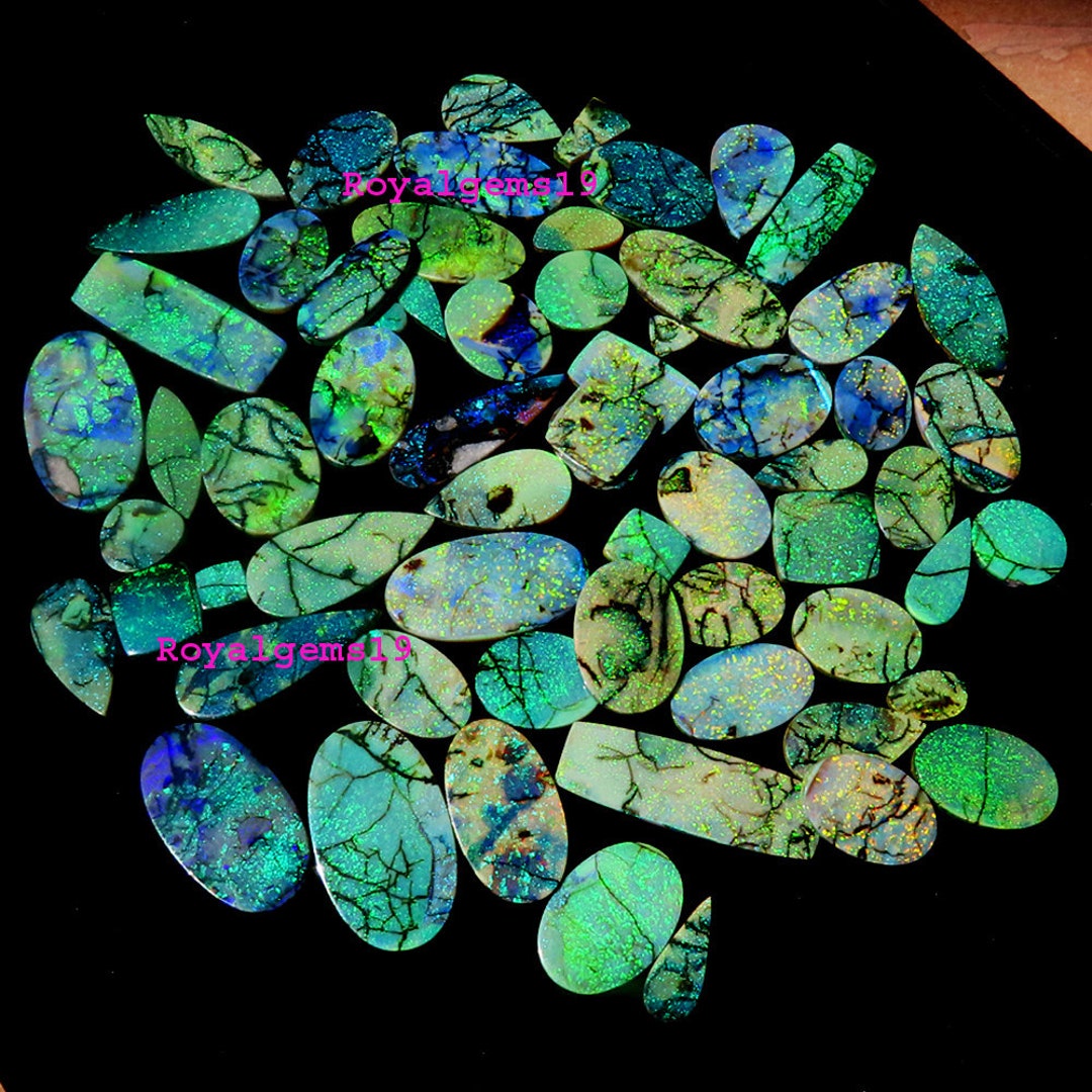 Monarch/sterling Opal Gemstone Mix Cabochon Monarch/sterling Opal Stone ...