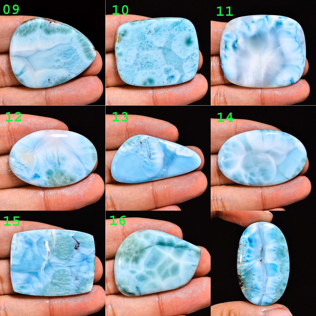 Natural Sky Blue Larimar Gemstone Mix Cabochon Larimar Larimar Stone Loose Larimar Gemstone ...