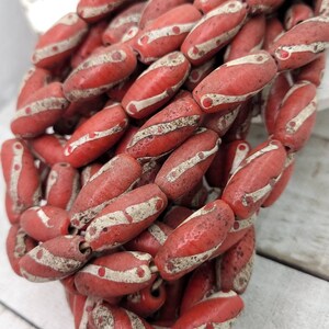 Old Accent Glass Beads Made by Thai Artisan Hands/ Indonesian Beads, Java, 10 Beads 18-20mm X ...