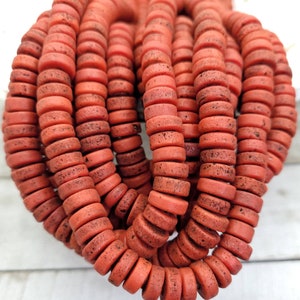 Beautiful Red Beads With Strong Old Rustic Accent Beads Raw - Etsy