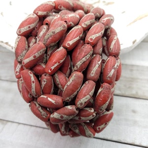 Old Accent Glass Beads Made by Thai Artisan Hands/ Indonesian Beads, Java, 10 Beads 18-20mm X ...