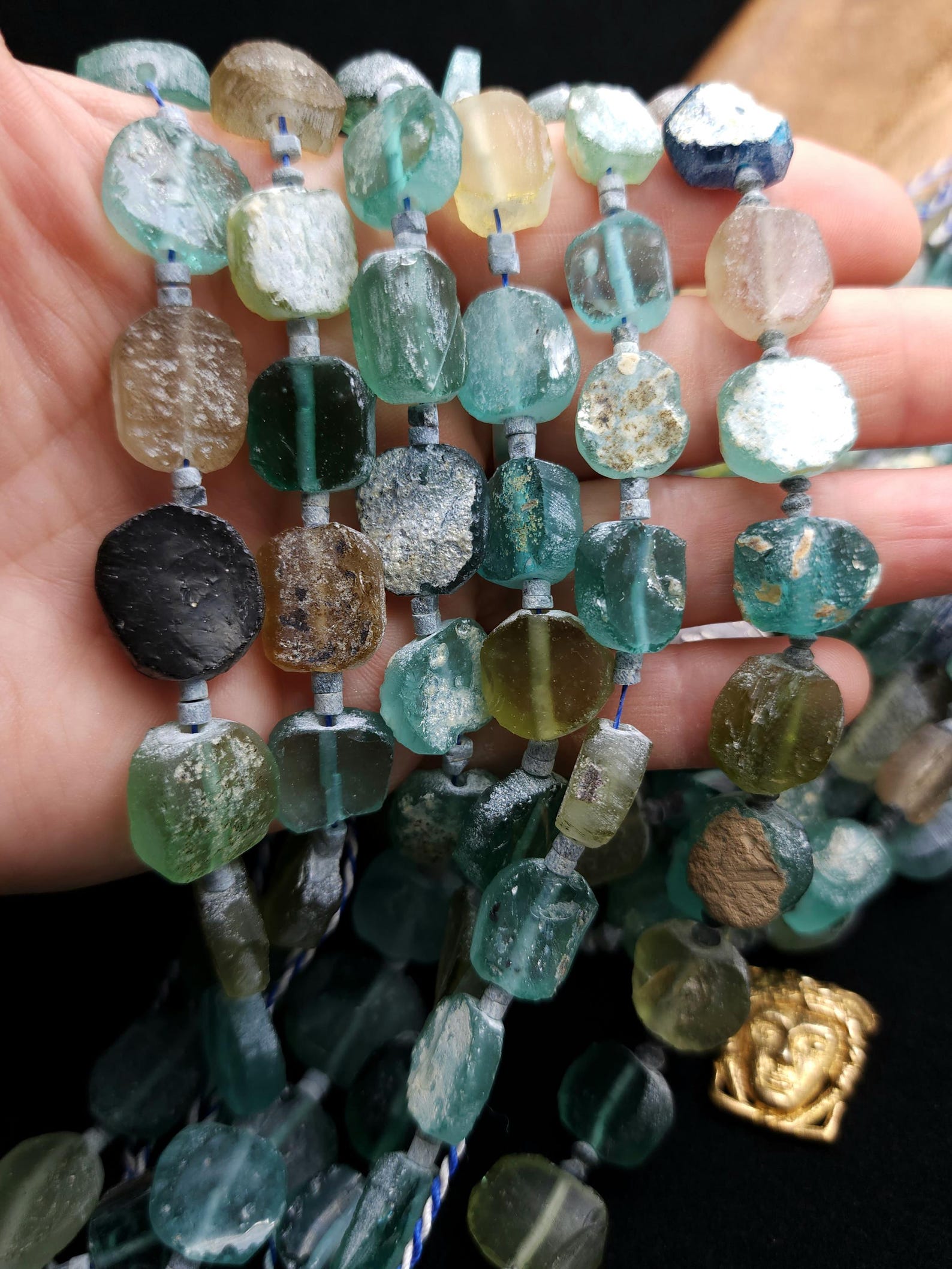 Unique Roman Glass Strand 15" Inches Long 10-18mm, Very Old Glass From ...