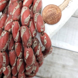 Old Accent Glass Beads Made by Thai Artisan Hands/ Indonesian Beads, Java, 10 Beads 18-20mm X ...