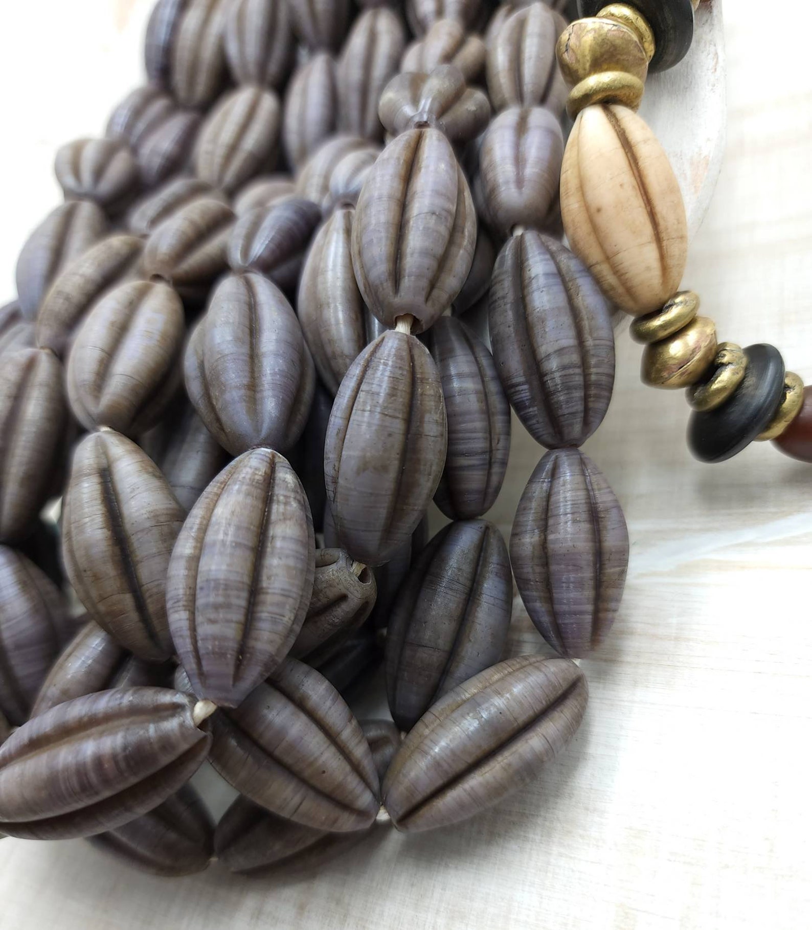 Beautiful Large Oval Old Rustic Glass Melons Beads / - Etsy