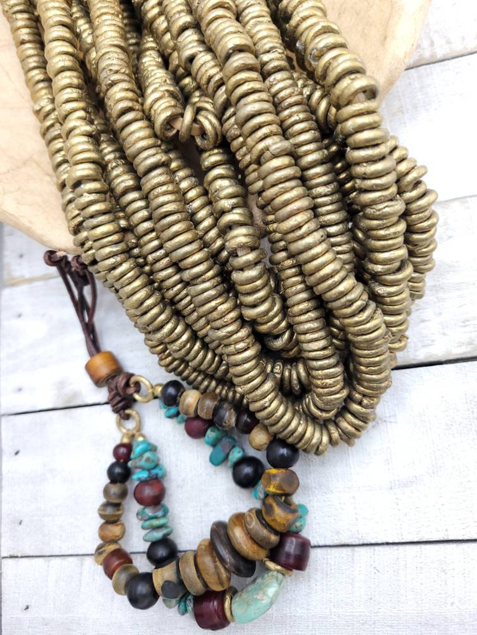 Beautiful Rustic African Brass Beads 9-11mm Choose Strand With | Etsy