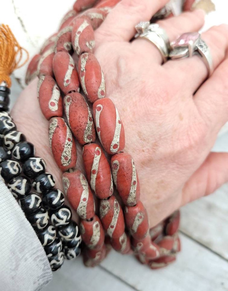 Old Accent Glass Beads Made by Thai Artisan Hands/ Indonesian - Etsy