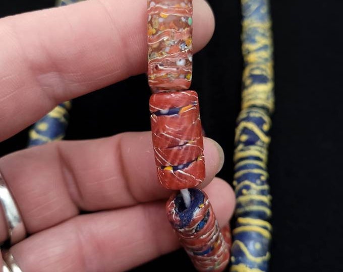 Beautiful Indonesian Java Glass Beads Color Orange / Option to Choose ...