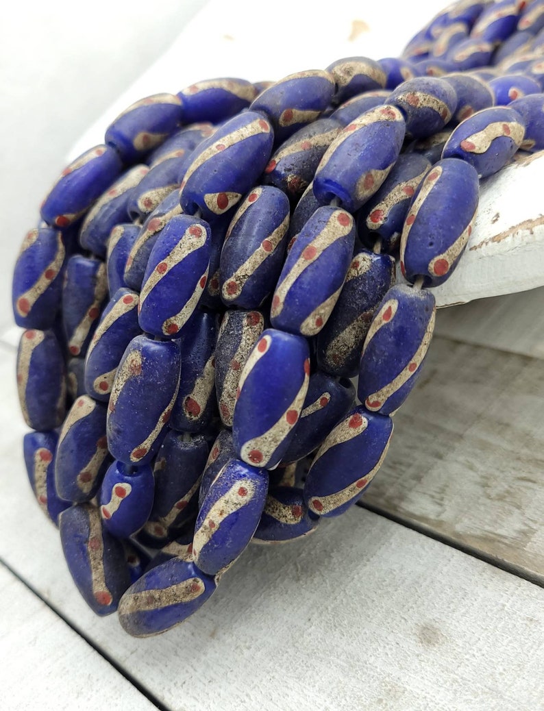 Old Accent Glass Beads Made by Thai Artisan Hands/ Indonesian - Etsy