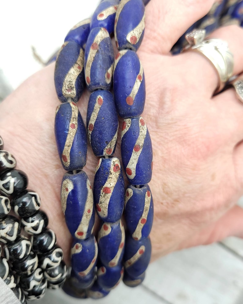 Old Accent Glass Beads Made by Thai Artisan Hands/ Indonesian - Etsy