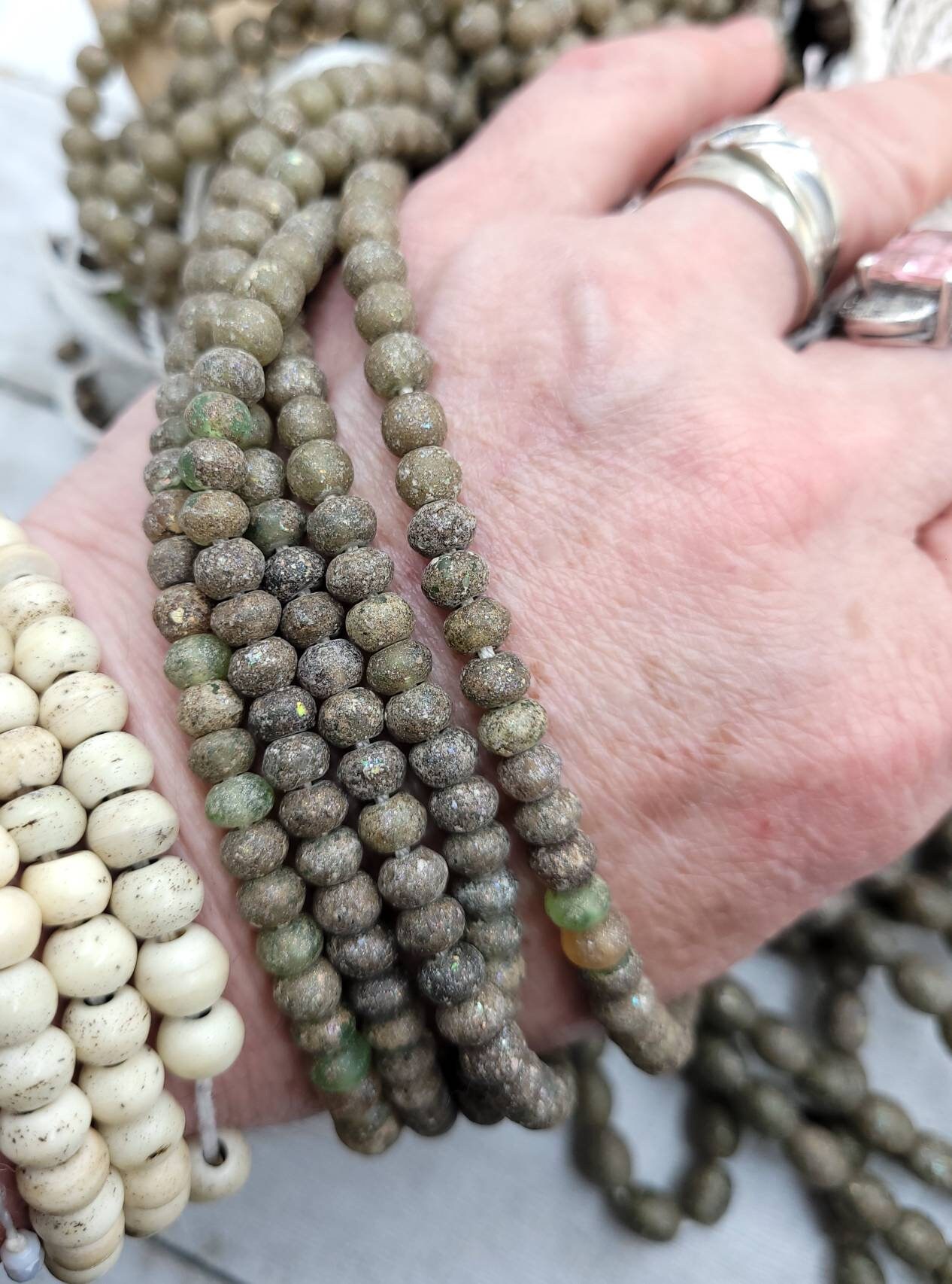 Wow so Beautiful Ancient Roman Glass Strand 6 "inch Long Choice 6x4mm ...